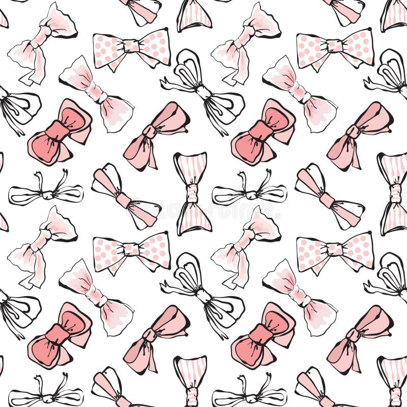 Bow pattern background stock vector. Illustration of decor - 77334699