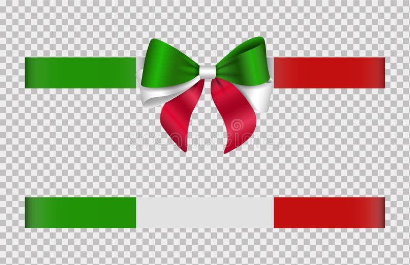Bow and Ribbon with Italian Flag Colors. Italian Bow and Ribbon Stock ...