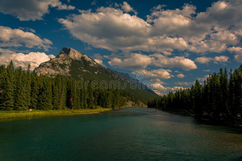 Bow River Banff Alberta stock photo. Image of river - 199407914