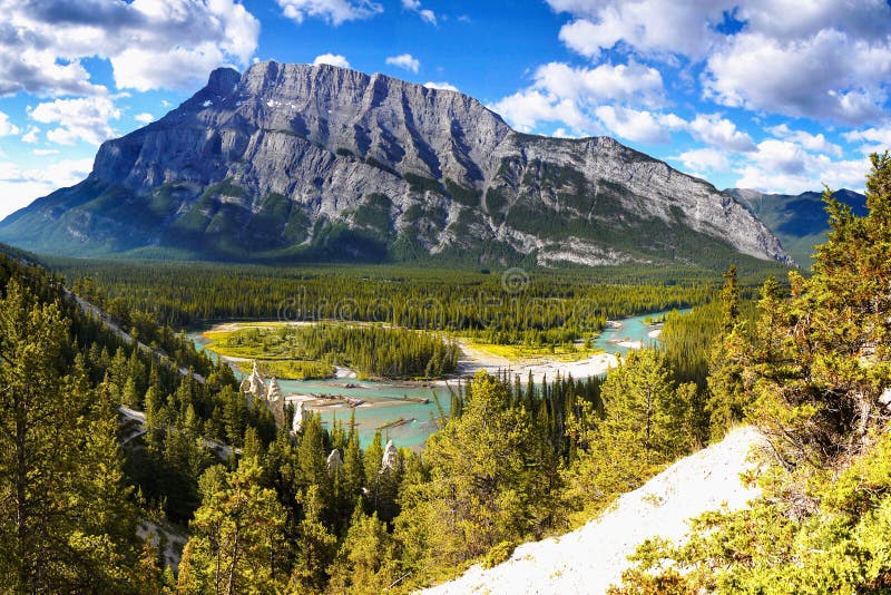 Bow River Banff National Park Alberta Canada Stock Image - Image of ...