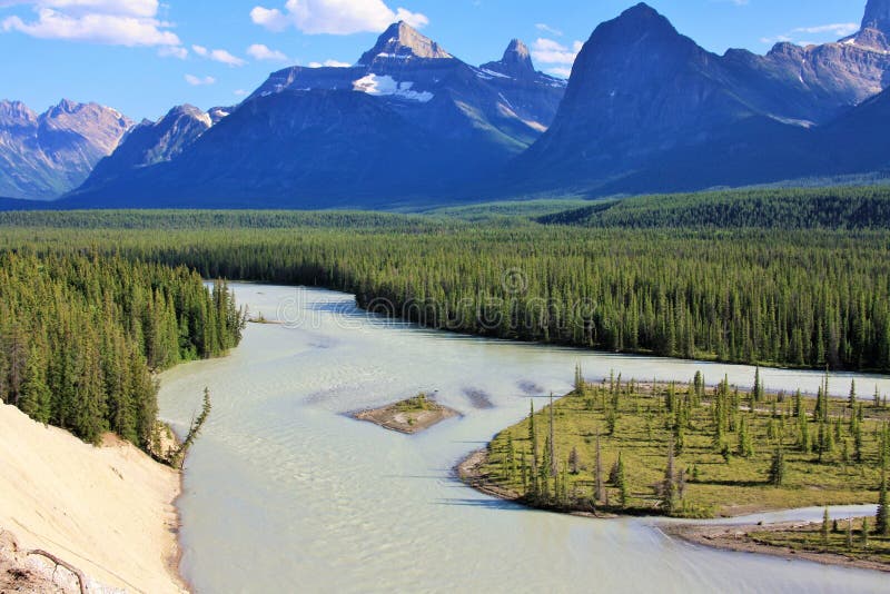 Bow River stock photo. Image of mountain, sport, nature - 5105580