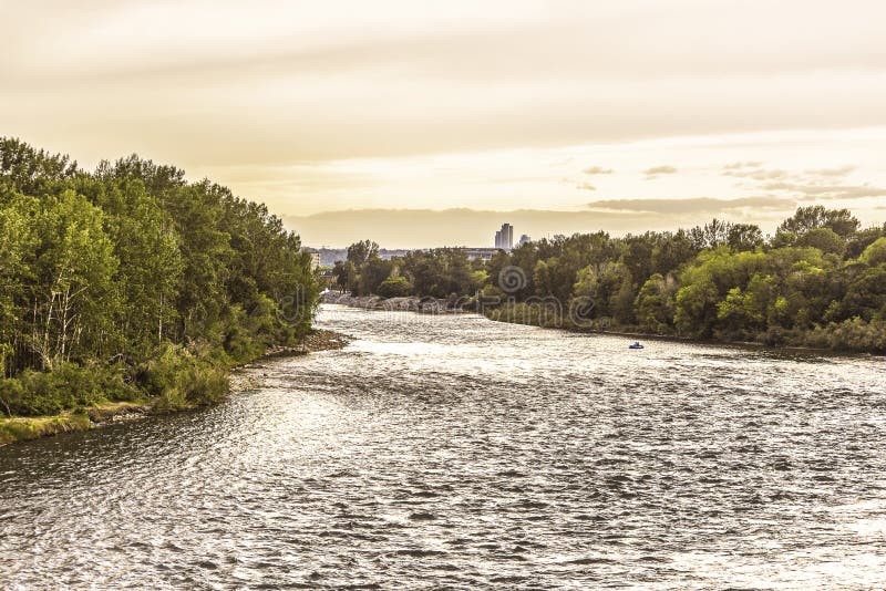 Bow River view stock photo. Image of outside, colors - 91824202
