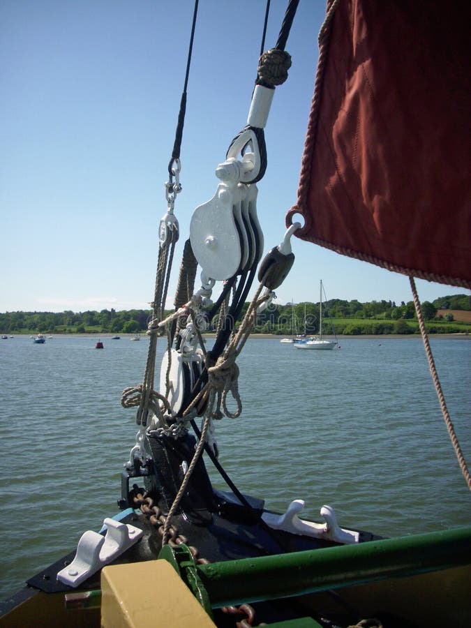 Bow of sailing barge stock image. Image of sail, river - 61409261