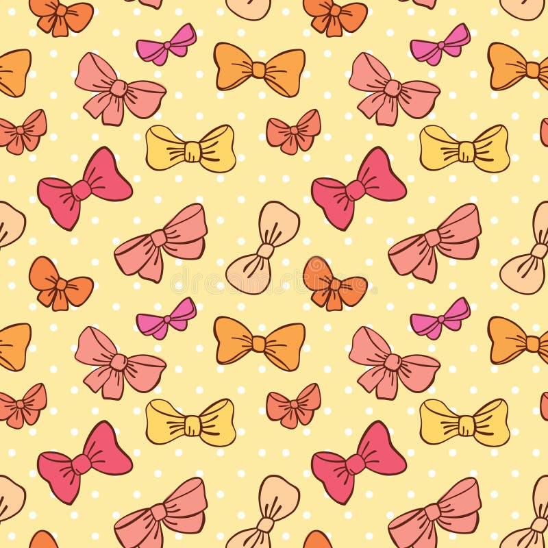 Bow seamless pattern stock vector. Illustration of decorative - 268498618