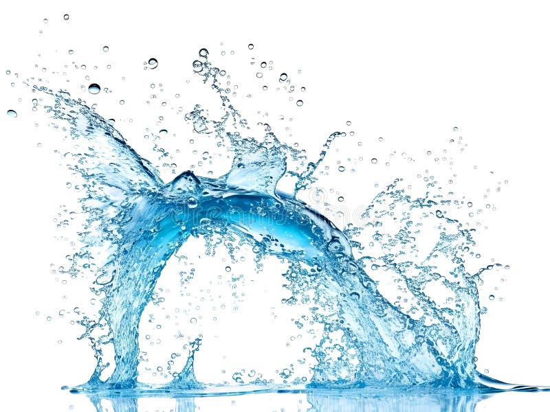Bow-shaped Water Splash with White Background, Generative Ai Stock ...