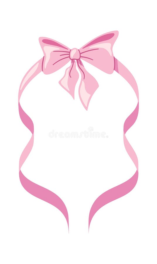 Bow space frame hand drawn stock illustration. Illustration of charming ...