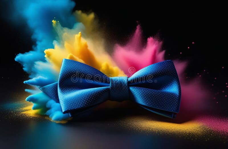 Bow Tie with Bright Exploding Powder Stock Illustration - Illustration ...