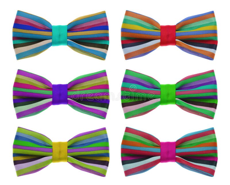 Bow Tie with Color Rainbow Strip. Stock Image - Image of multucolor ...