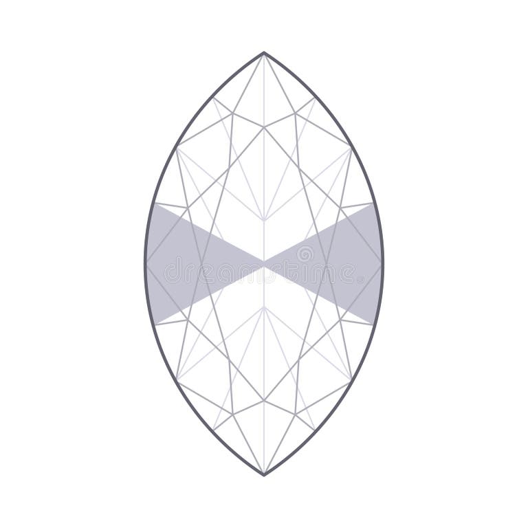 Bow Tie Effect in Marquise Cut Diamond. Outline Icon with Editable ... Bow Tie Effect in Marquise Cut Diamond. Outline Icon with Editable ...