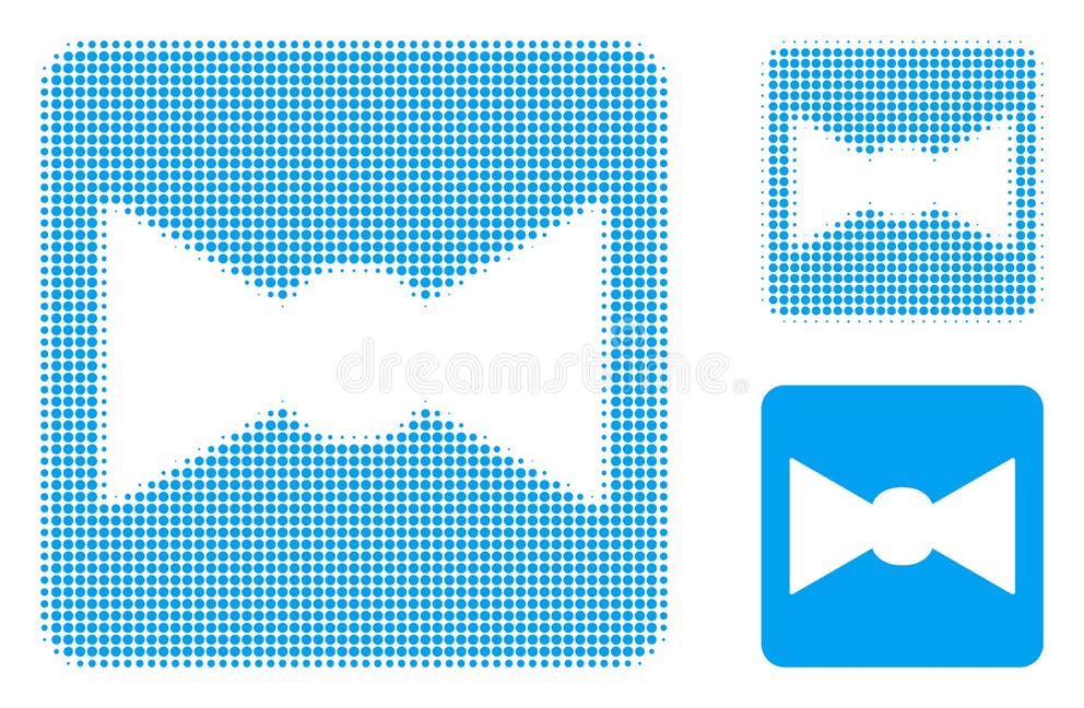 Bow Tie Halftone Dotted Icon Stock Illustration - Illustration of icon ...