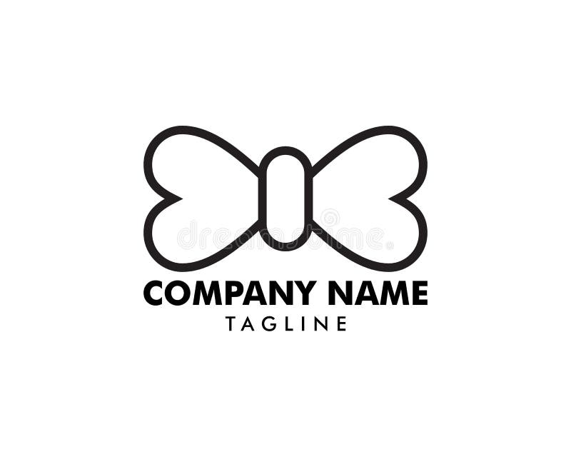 Bow Tie Logo Template Icon Design Elements Stock Vector - Illustration ...