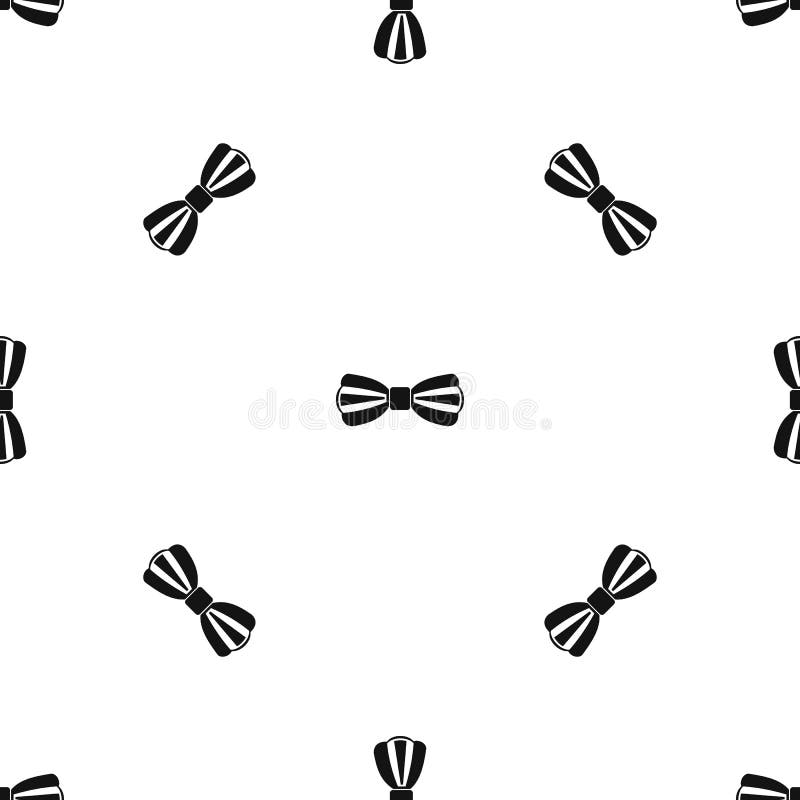 Bow Tie Pattern Seamless Black Stock Vector - Illustration of evening ...