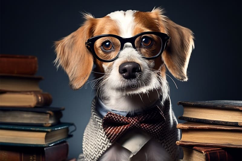Bow Tied Beagle Embraces Studious Look, Glasses Add Extra Flair Stock ... Bow Tied Beagle Embraces Studious Look, Glasses Add Extra Flair Stock ...