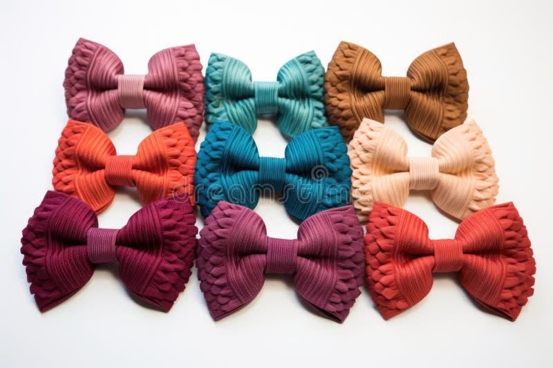 Bow Ties Collection with Different Colors and Textures Stock ...