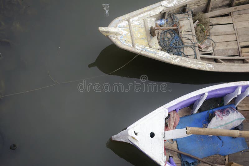 Bow of Traditional Fishing Boat at the Riverside Stock Photo - Image of ...