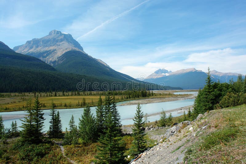 Bow valley stock image. Image of mountains, summer, icefield - 4386277