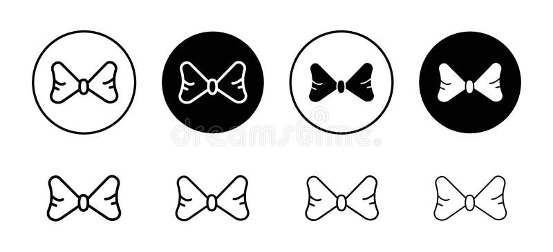 Bow Vector Icon Set Collection. Bow Outline Flat Icon Stock Vector ...