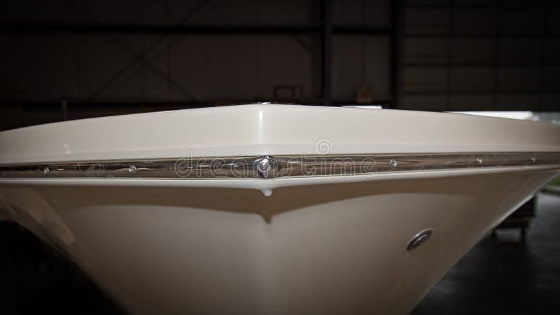 Bow View of a New 23 Foot Center Console Boat Stock Photo - Image of ...