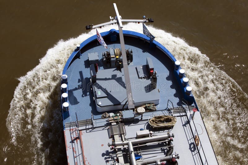 Bow wave of a barge stock image. Image of business, ship - 31286807