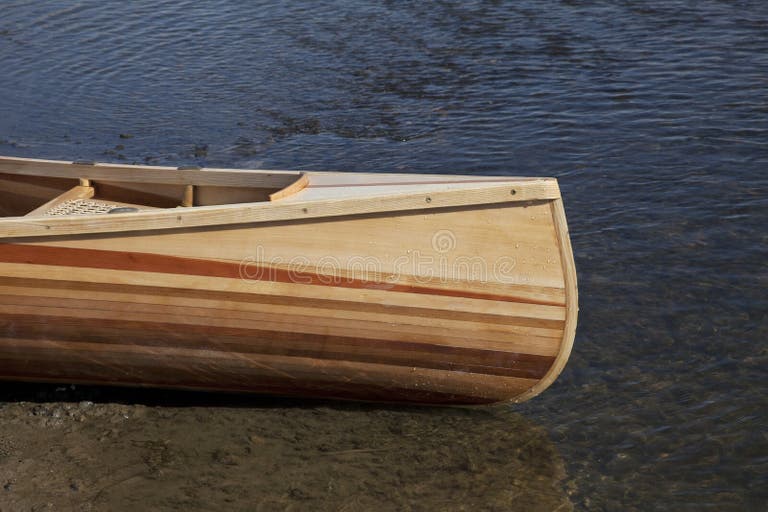 Bow of wooden canoe stock image. Image of water, classic - 18972079