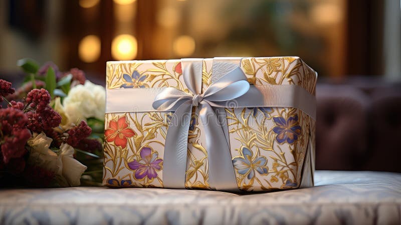 Bow wrapped package stock illustration. Illustration of occasion ...