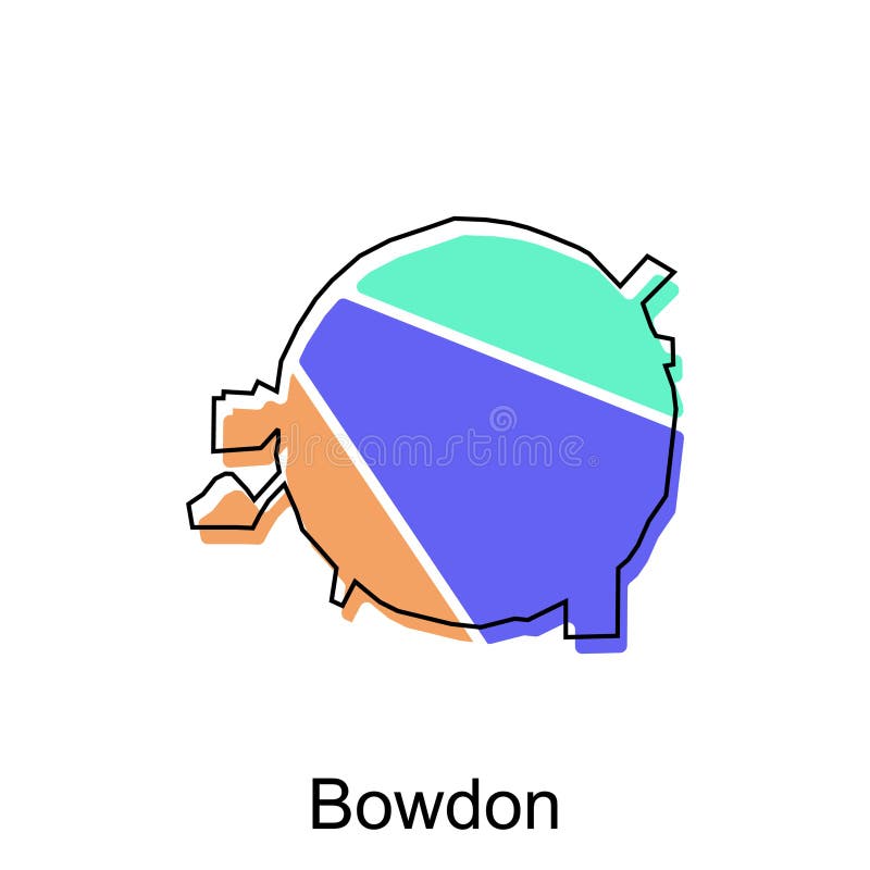 Bowdon City of Georgia Map Vector Illustration Design Template Stock ...