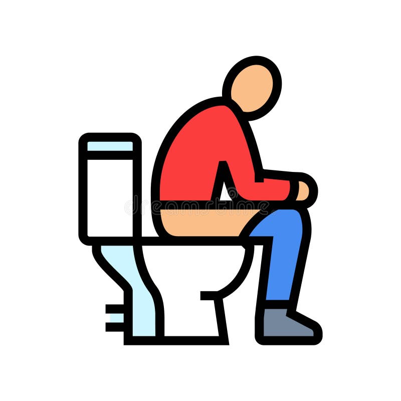 Bowel Movement Diarrhea Color Icon Vector Illustration Stock Vector ...