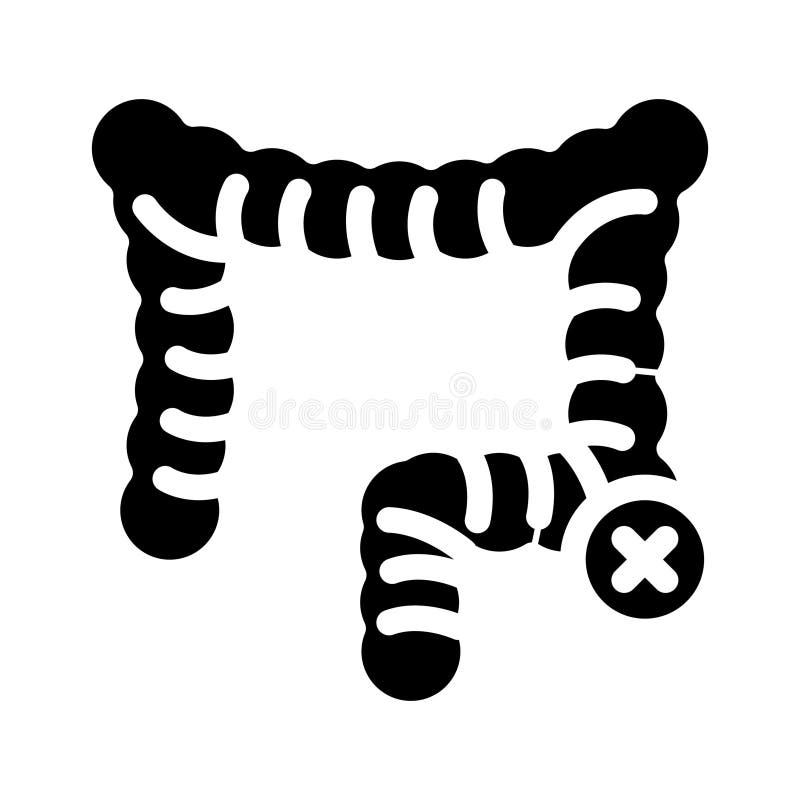 Bowel Resection Surgery Glyph Icon Vector Illustration Stock ...