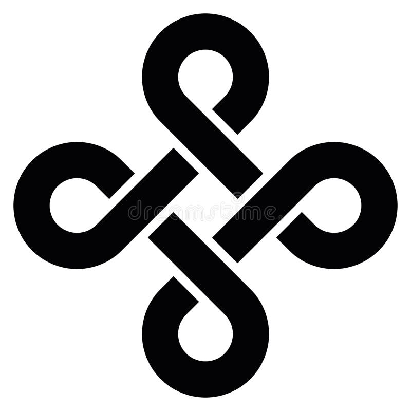 Bowen Knot and Endless Loop Sign Stock Vector - Illustration of ...