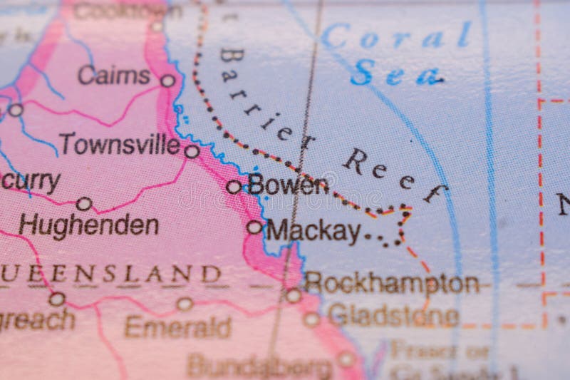 Bowen on the World Map-Geo Political Map Stock Illustration ...