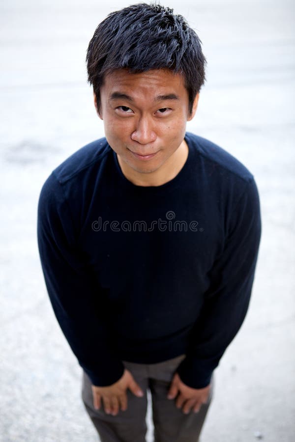 Bowing Asian Man stock image. Image of portrait, casual - 9860589