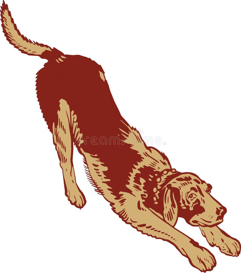 Bowing Dog Illustration stock vector. Illustration of brand - 247585284