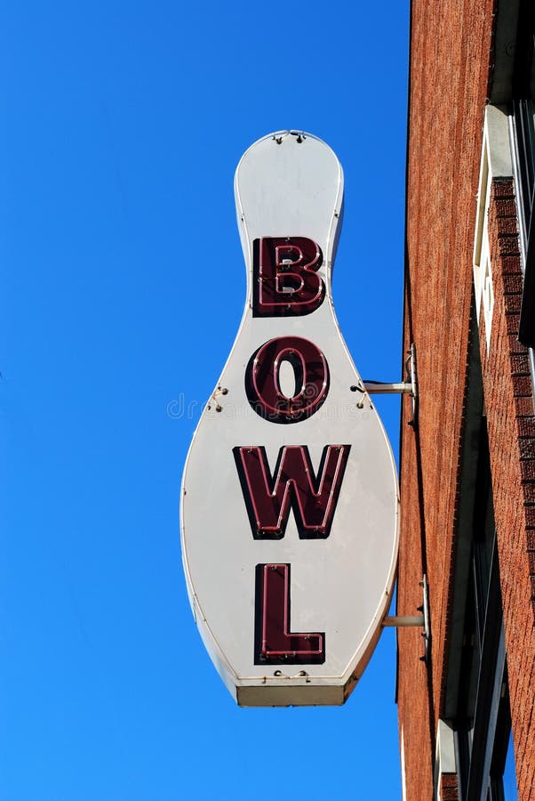 Old bowling alley sign stock photo. Image of retro, starbursts - 28113508