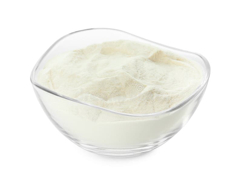 Bowl of Agar-agar Powder Isolated on White Stock Image - Image of bowl ...