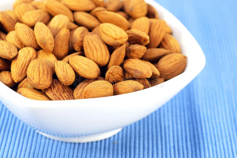 Bowl of Almonds stock image. Image of almonds, nuts, bowl - 9368485