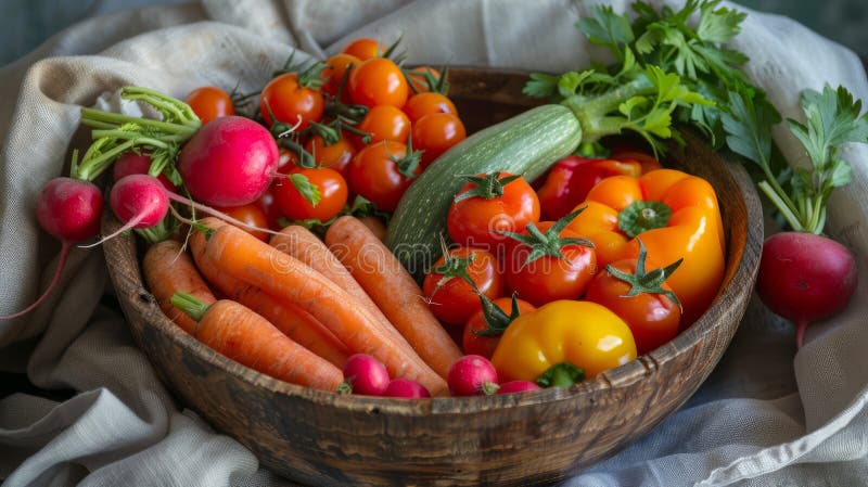 A Bowl of Assorted Fresh Vegetables Stock Image - Image of plantbased ...