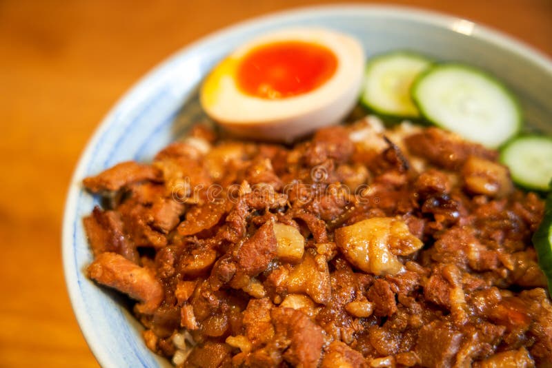 A Bowl of Authentic and Delicious Taiwanese Braised Pork Rice Stock ...