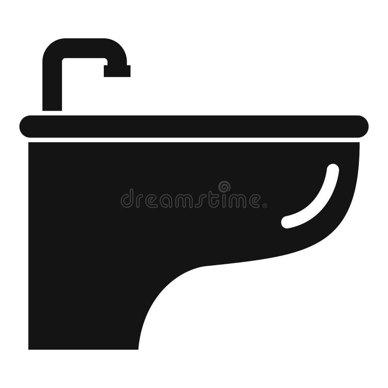 Bowl Bidet Icon, Simple Style Stock Vector - Illustration of seat ...