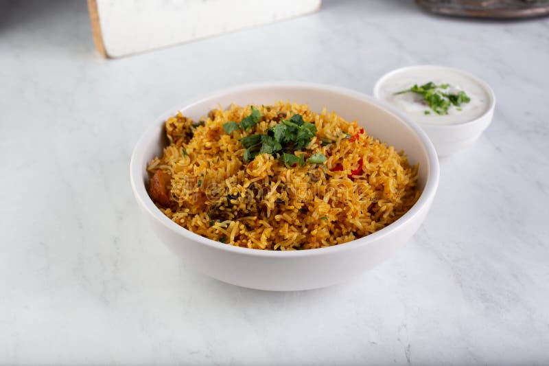 Bowl of biryani rice stock photo. Image of retail, setting - 280273482