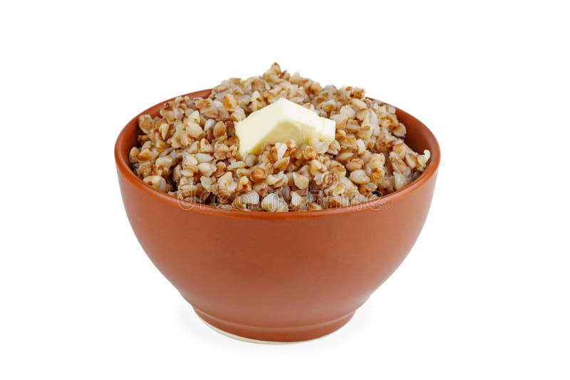 Bowl of Boiled Buckwheat Grains Stock Photo - Image of closeup, meal ...