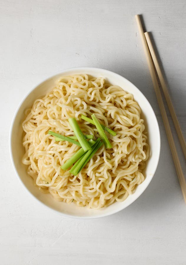 Bowl of boiled noodles stock photo. Image of bowl, noodles - 268576838