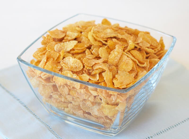 Bowl of Breakfast Cornflakes Stock Photo - Image of ingredient, food ...