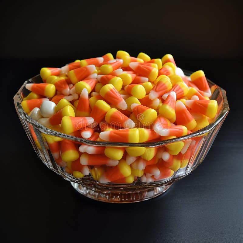 A Bowl of Candy Corn stock image. Image of snack, holiday - 295389565