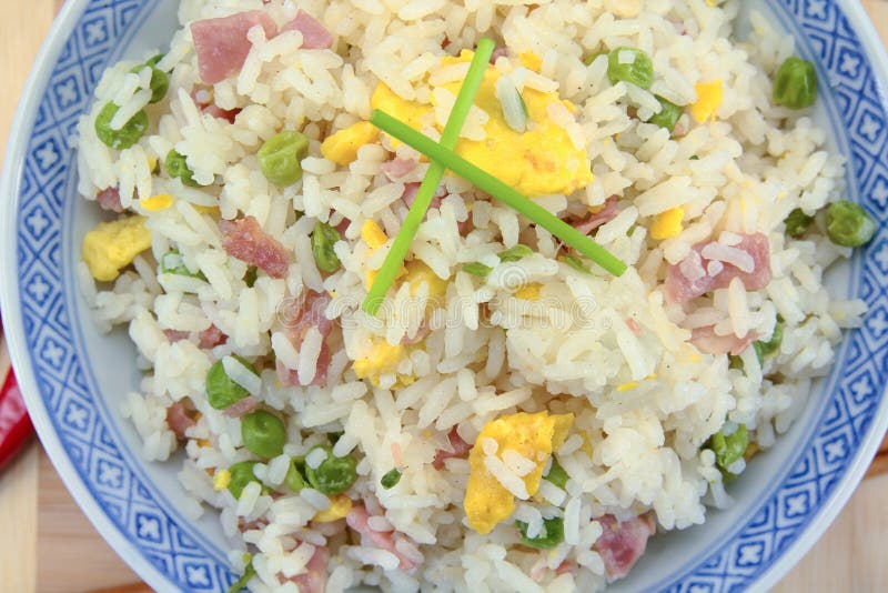 Bowl of Cantonese rice stock photo. Image of meal, asia - 163855666
