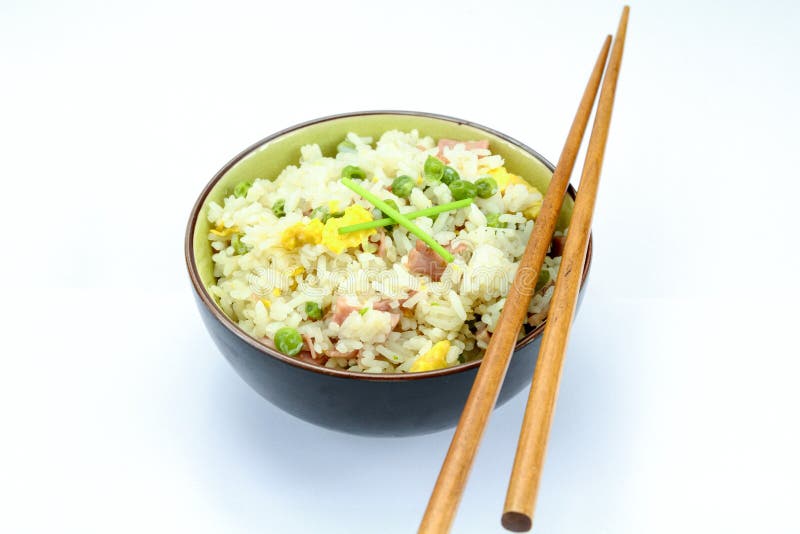 Bowl of Cantonese rice stock image. Image of asia, vegetable - 163996013
