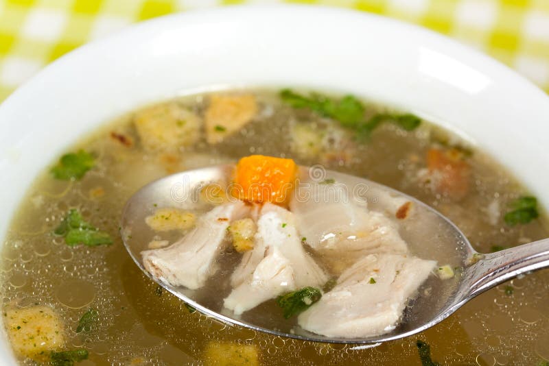 Boiling chicken soup stock image. Image of fresh, delicious - 7796939