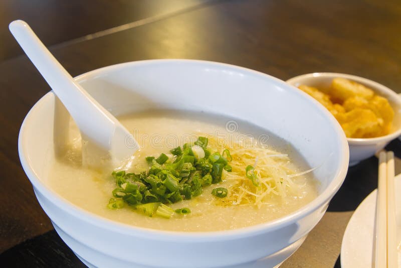 Bowl of Chinese Porridge Closeup Stock Photo - Image of restaurant ...