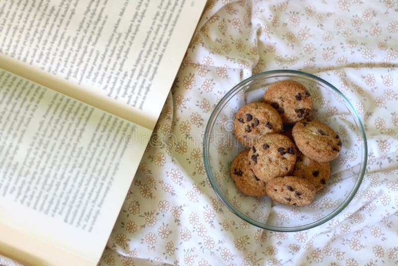 Cookies and Book stock photo. Image of education, hygge - 196601672