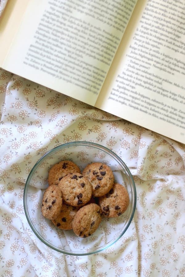 Cookies and Book stock image. Image of learn, book, food - 196601707