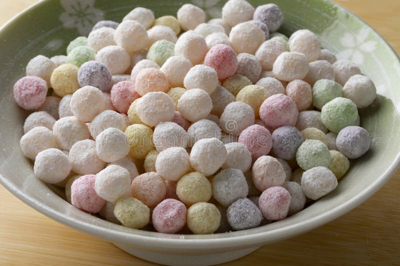 Bowl with Colorful Uncooked Tapioca Pearls Close Up Stock Image - Image ...